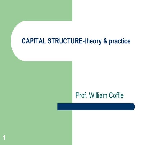 CAPITAL STRUCTURE slides for finance students | PDF