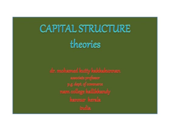Capital structure | PPT