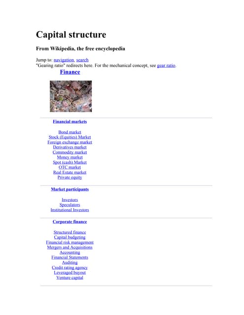 Capital Structure & Dividend Policy | PPTX