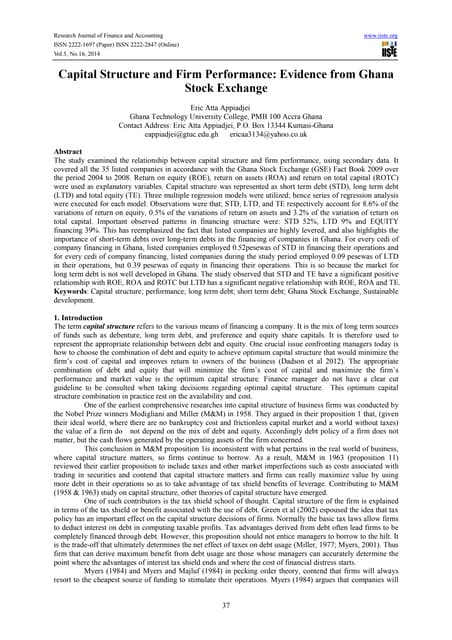 Capital structure determinants evidence from banking sector of pakistan | PDF