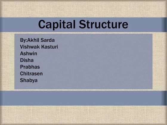 Capital structure | PPT