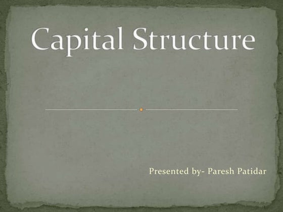Capital Structure | PPT