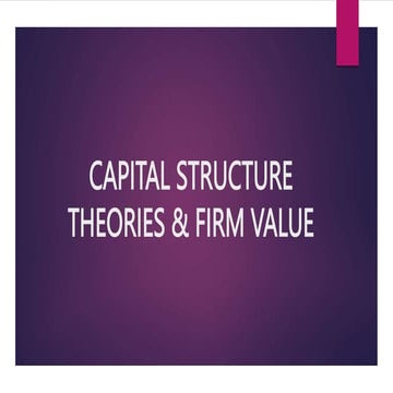 Capital Structure theories.pptx