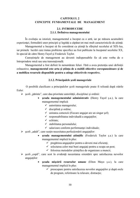 Conceptul si functiile managementului | PPT
