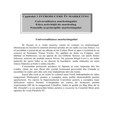 INTRODUCERE ÎN MARKETING | PDF