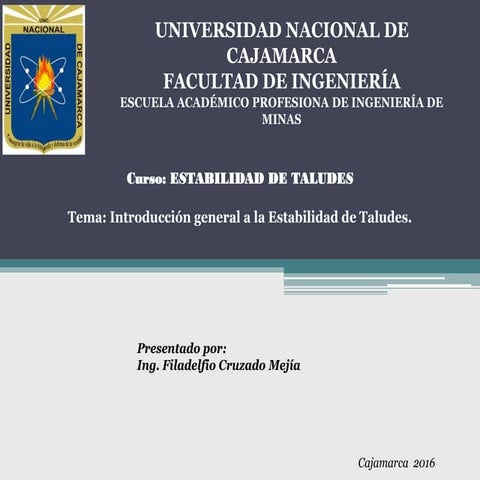 Capitulo introduccion general a la estabilidad de taludes | PDF