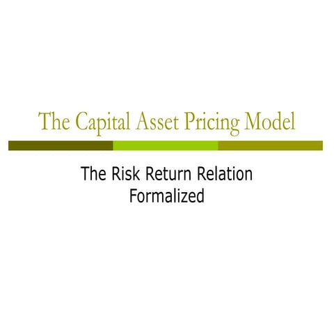 Capital asset pricing model and APT..ppt