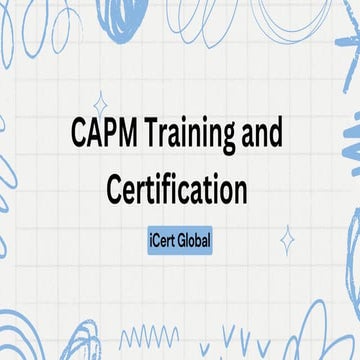 CAPM Certification Training Course Online | PPT