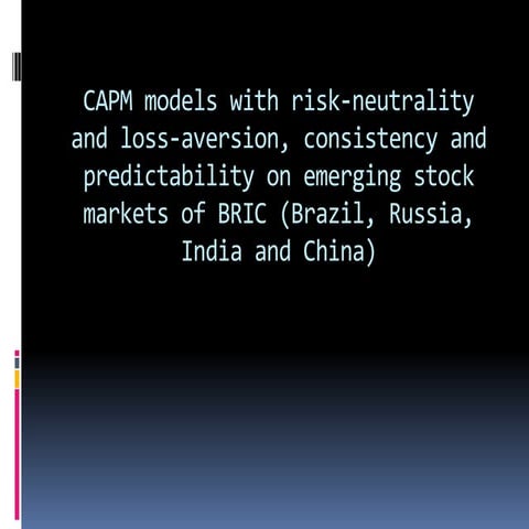 Capm models | PPTX