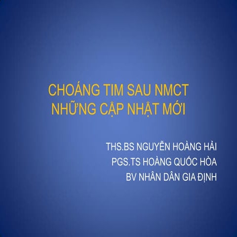 Choáng tim sau NMCT | PDF