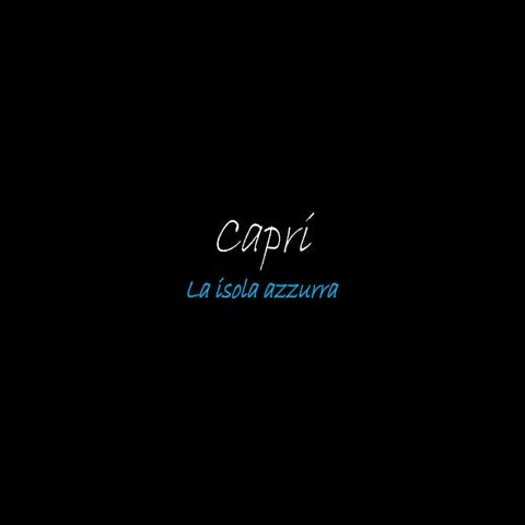 Capri_edition 3 | PPTX