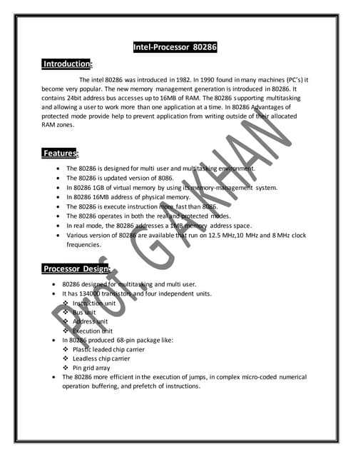 Architecture Of 80286 Microprocessor Ppt 6969