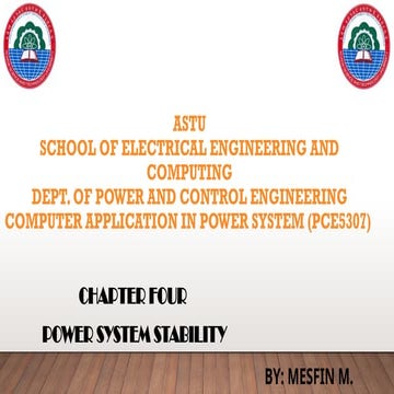 Unit 1 Power System Stability | PPTX