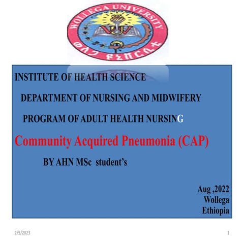 Community acquired pneumonia cpg 2016 | PPT