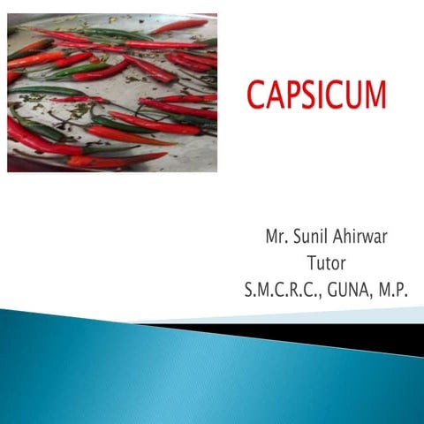 Capsicum poisoning by Mr. Sunil Ahirwar (Forensic Expert) | PPTX