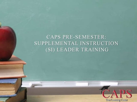 Caps SI module (2 of 4) | PPT