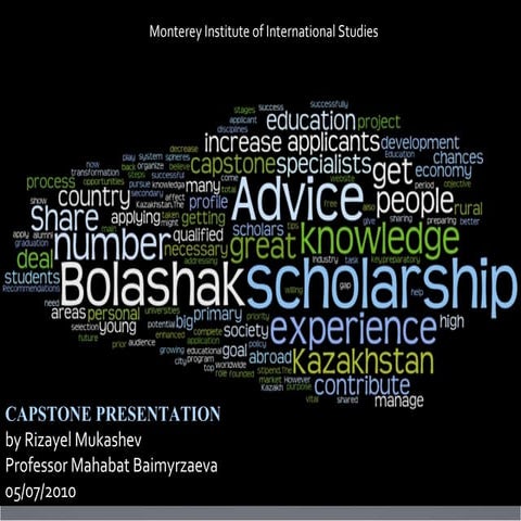 Bolashak Advice Project Analysis | PPT