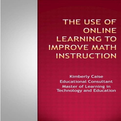 The Use of Online Learning to Improve Math Instruction | PDF ...
