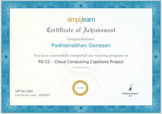 PG CC - AWS Sysops Associate | PPT