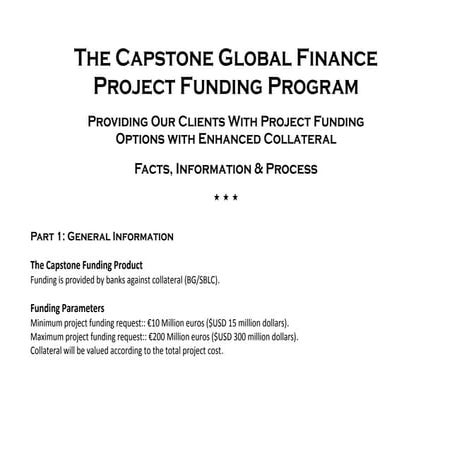 Capstone Collateral Funding Program | PPT