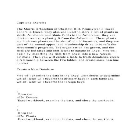 Capstone ExerciseThe Morris Arboretum in Chestnut Hill, Penn.docx