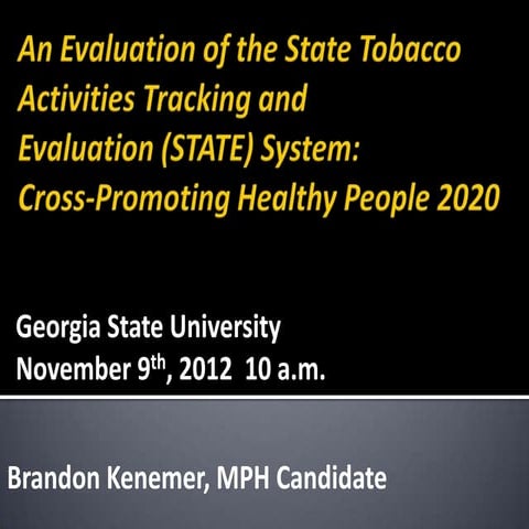 National tobacco control program (ntcp) | PPTX