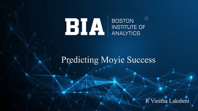 Predicting Movie Success on IMDb: A Data-Driven Approach | PPTX
