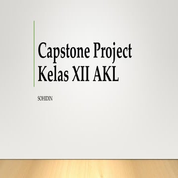 pelajaran Capstone Project Kelas XII AKL | PDF