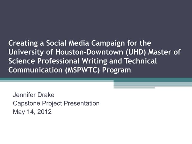 Masters Thesis Defense Presentation | PPT