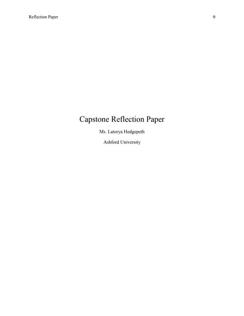 Capstone Paper | DOCX | Professional School | Postgraduate Education