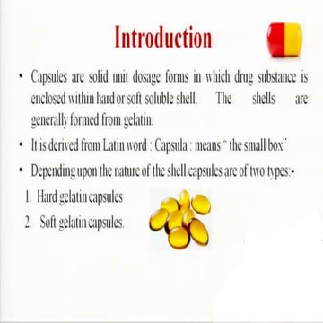 UNIT 2. CAPSULES, TYPES OF CAPSULES, ADV | PPT