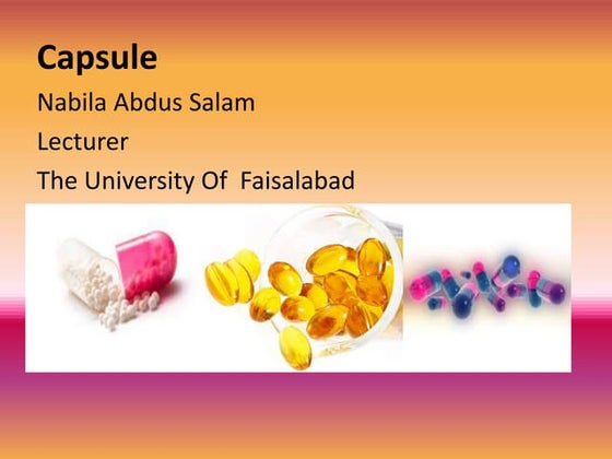 Production process of hard gelatin capsule | PPTX