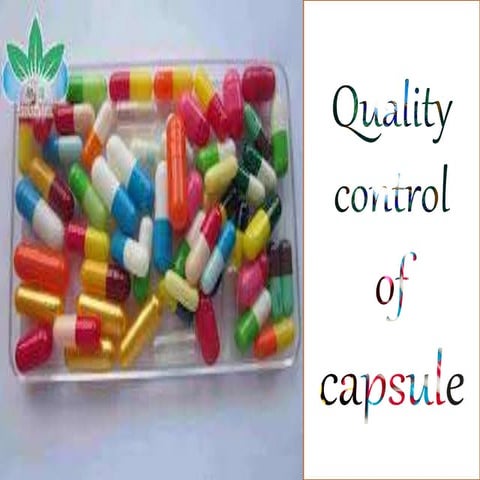 quality control of Capsule | PPSX