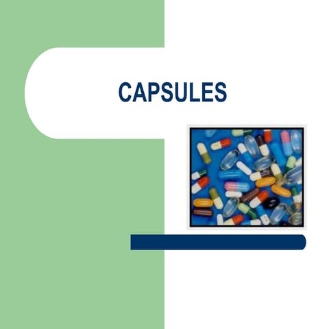 Capsules | PDF | Pharmaceutical Drugs | Medical Health