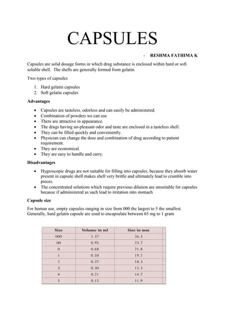 Manufacturing of capsule | PPT