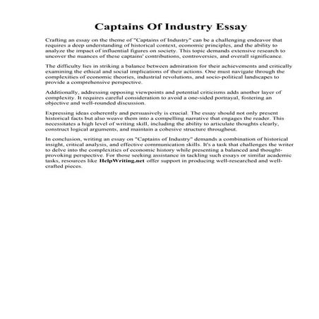 Captains Of Industry Essay. Captains of industry or robber barrons dbq ...