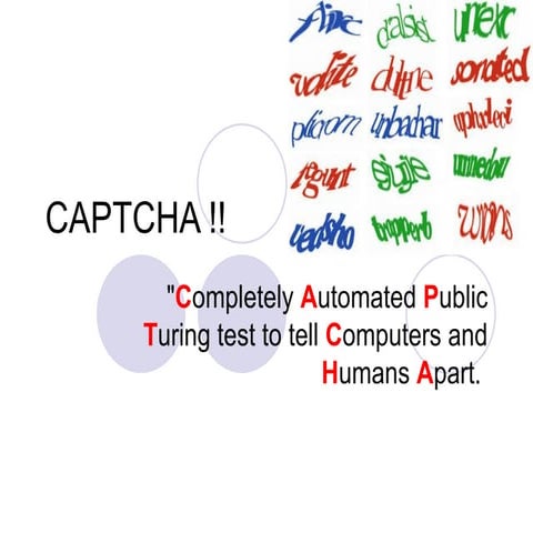Captcha Creation Using PHP | PPT | Programming Languages | Computing