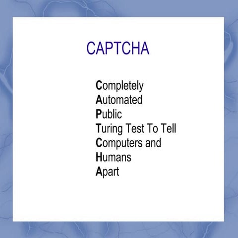 Studiu de caz : Captcha | PPT