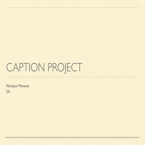 Caption Project Monique Meneses | PDF