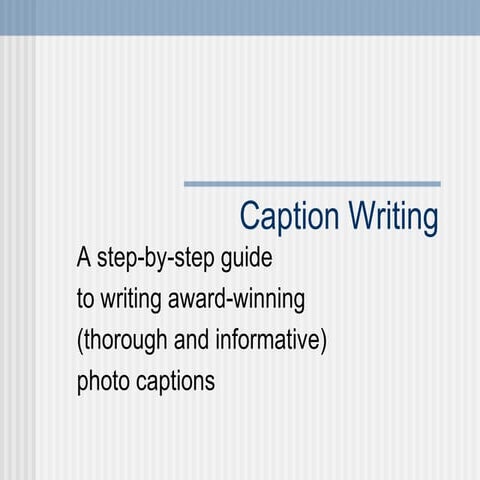 Caption writing | PPT