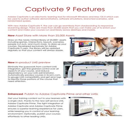 Captivate 9 Features | PDF