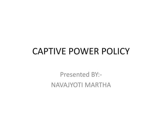 Presentation on captive power plants | PPT