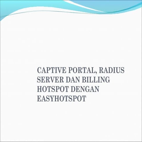 Captive portal dengan chilli spot | PPT