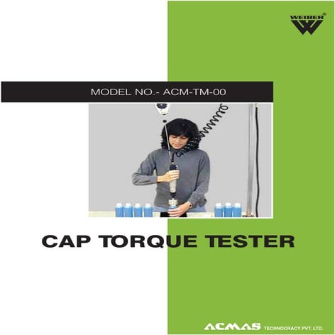 Cap Torque Tester by ACMAS Technologies Pvt Ltd. | PDF