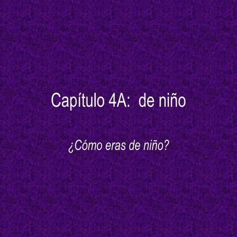 Childhood Vocabulary in Spanish | PPT
