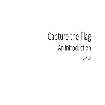 Capture the Flag - Introduction | PPTX