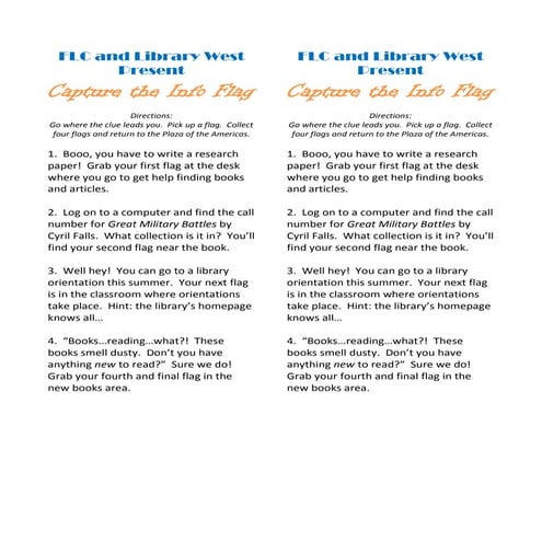 Capture the info flag bookmark | DOCX