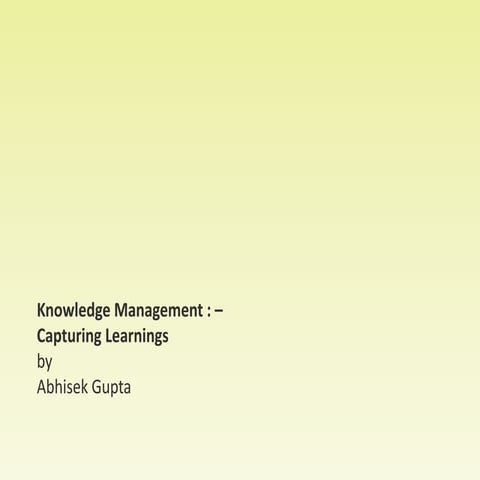 Capturing learnings | PPT