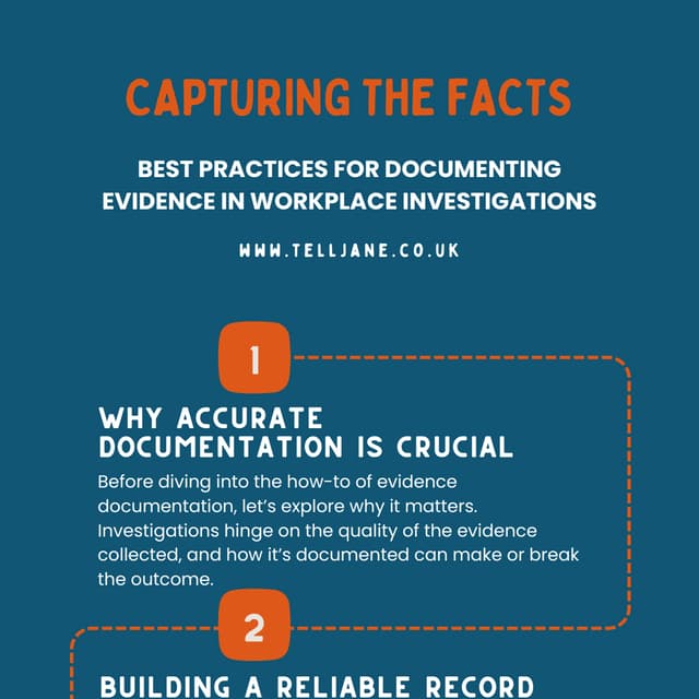 Capturing the Facts Best Practices for Documenting Evidence in ...