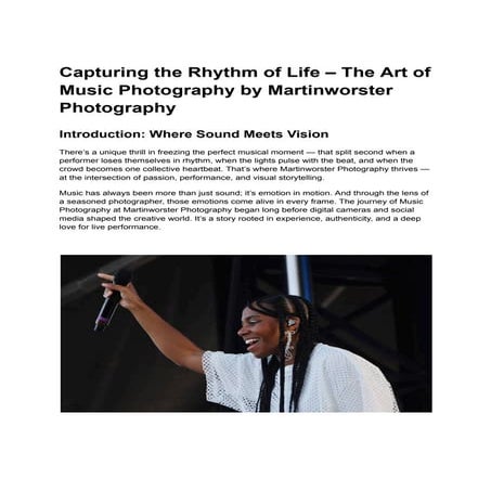 Capturing the Rhythm of Life – The Art of Music Photography by ...